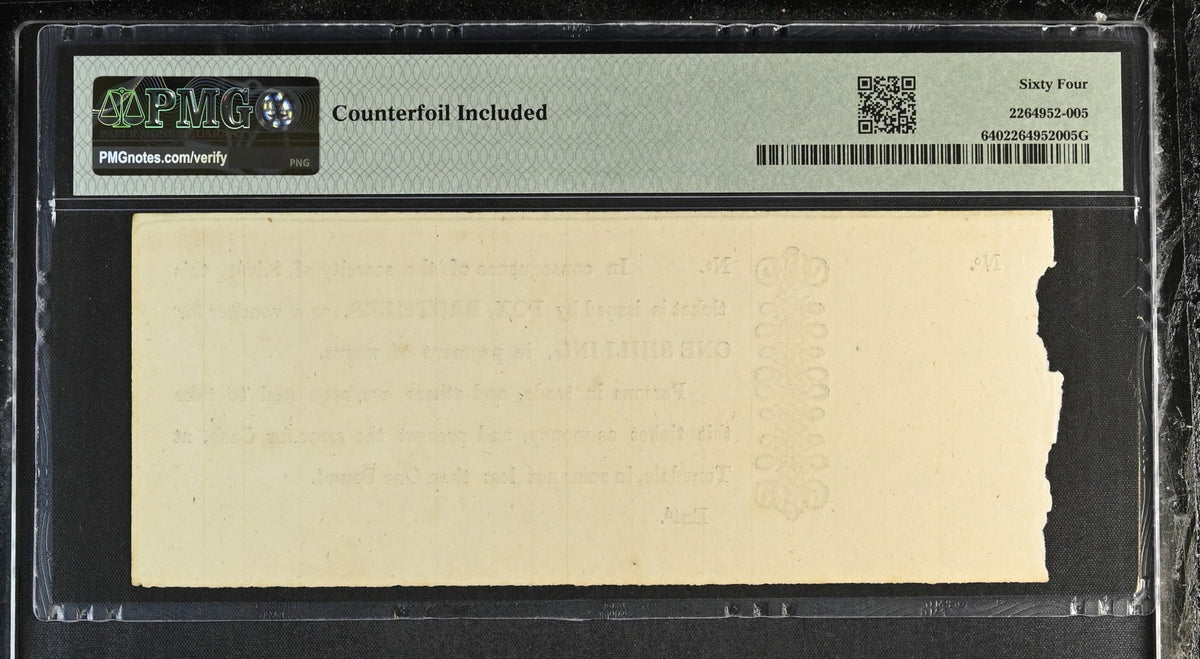 GREAT BRITAIN FOX BROTHERS TONEDALE ONE SHILLING ( PMG ) 64 CHOICE ...