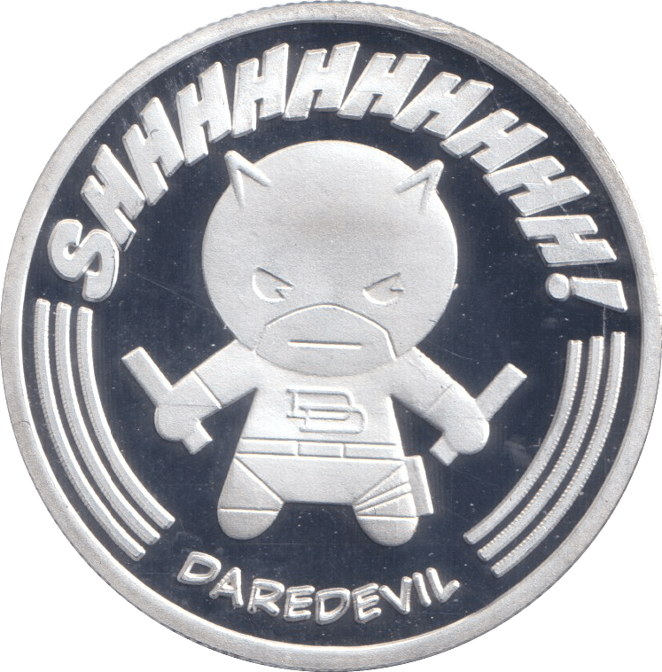 2021 MARVEL SILVER PLATED DAREDEVIL TOKEN ( PROOF ) – Cambridgeshire Coins