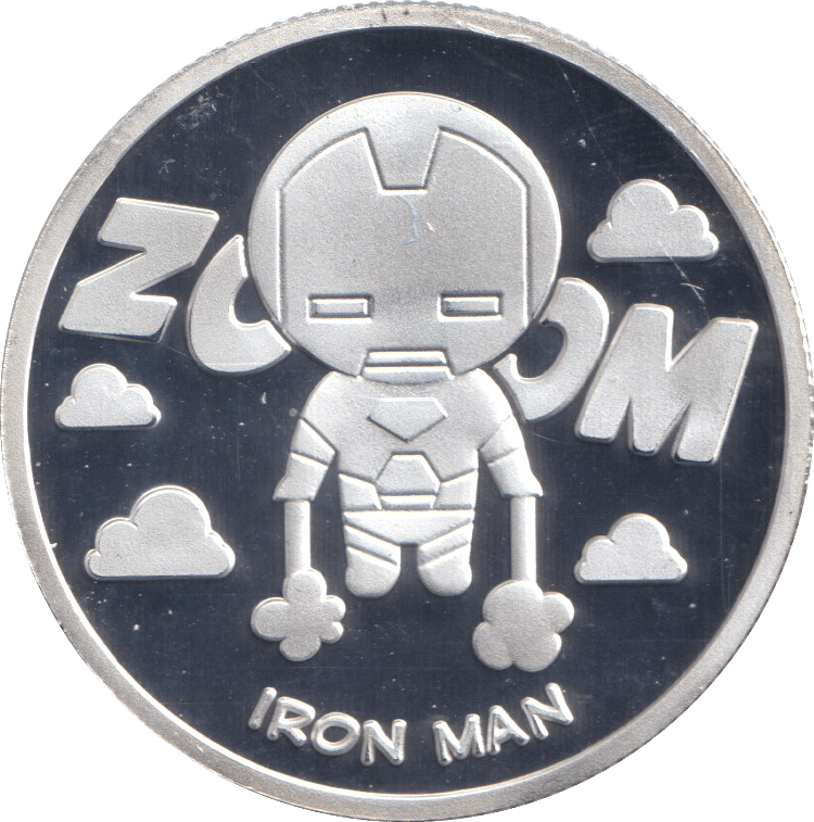 2021 MARVEL SILVER PLATED IRON MAN TOKEN ( PROOF ) – Cambridgeshire Coins