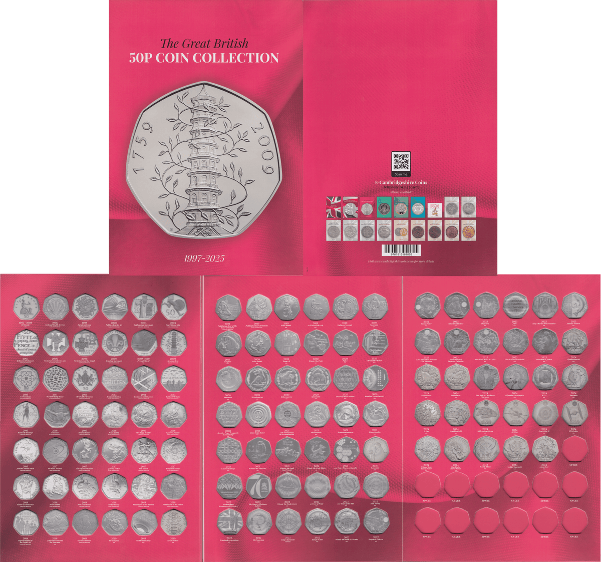 New 2024 UK 50p Coin Hunt Album Coin Album Cambridgeshire Coins ...