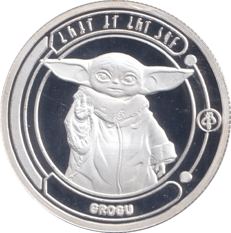 STAR WARS SILVER PLATED GROGU TOKEN ( PROOF ) – Cambridgeshire Coins