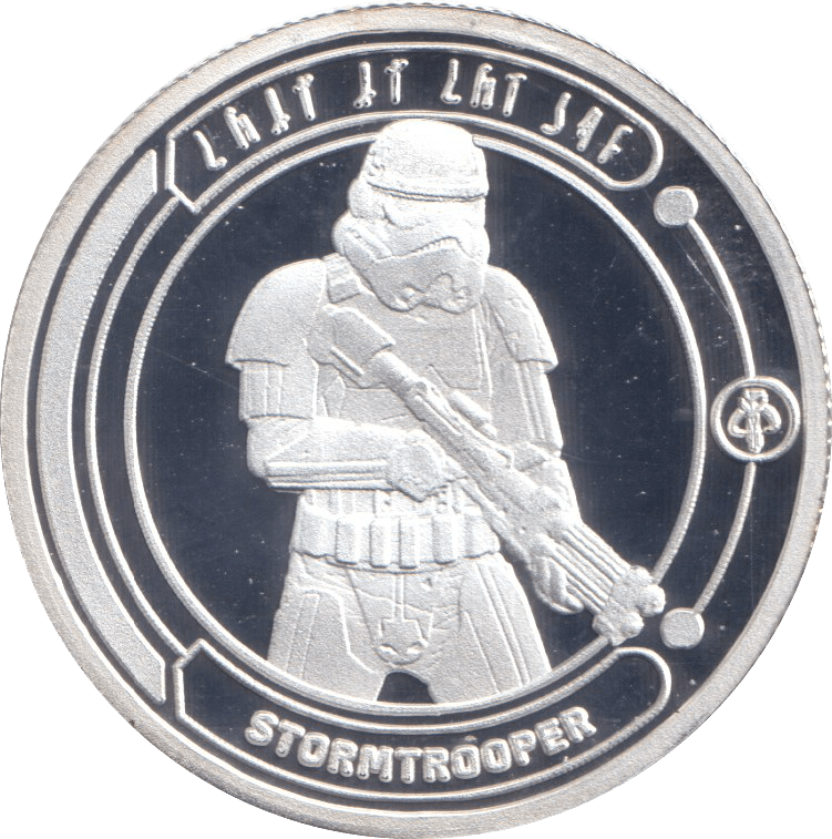STAR WARS SILVER PLATED STORMTROOPER TOKEN ( PROOF ) – Cambridgeshire Coins