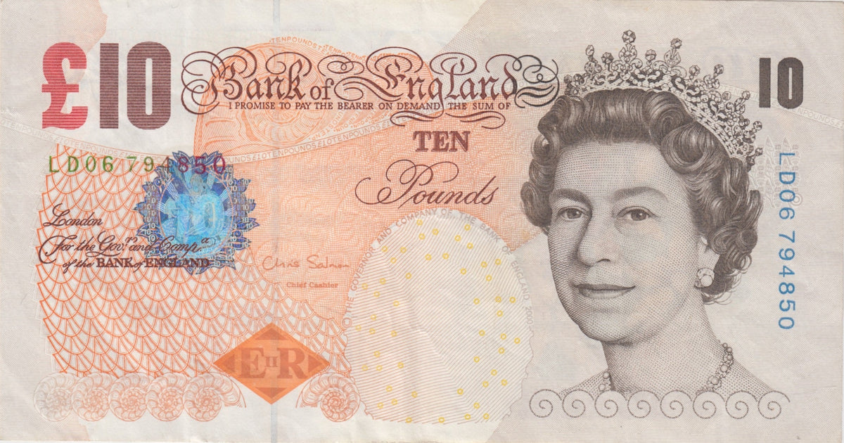 TEN POUNDS BANKNOTE SOMERSET REF £10 - 86 £10 Banknotes Cambridgeshire ...