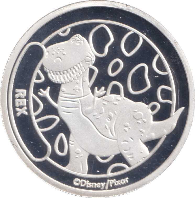 TOY STORY SILVER PLATED REX TOKEN ( PROOF ) – Cambridgeshire Coins