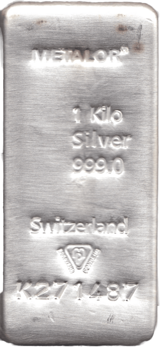 1 KILO SWITZERLAND SILVER METALOR BAR 999.0 SILVER BULLION SILVER BARS ...