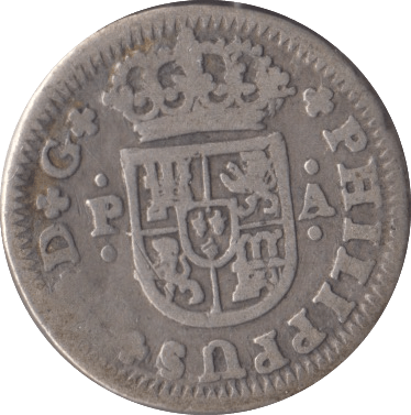 1732 SILVER 1/2 REAL SPAIN SILVER WORLD COINS Cambridgeshire Coins ...