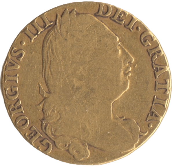 1775 GOLD ONE GUINEA GOLD ( FINE ) Guineas Cambridgeshire Coins ...