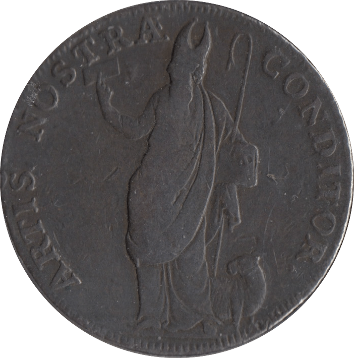 1791 HALFPENNY CONDOR TOKEN LEEDS PENNY TOKEN Cambridgeshire Coins ...