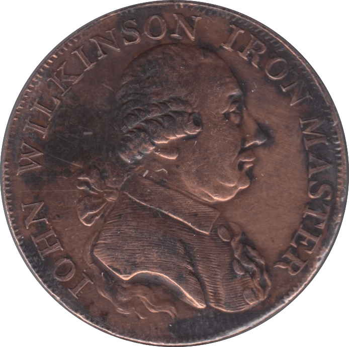 1793 WILKINSON IRONWORKS HALFPENNY TOKEN REF 397 HALFPENNY TOKEN ...