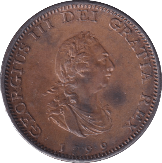1799 FARTHING ( UNC ) Farthing Cambridgeshire Coins – Cambridgeshire Coins