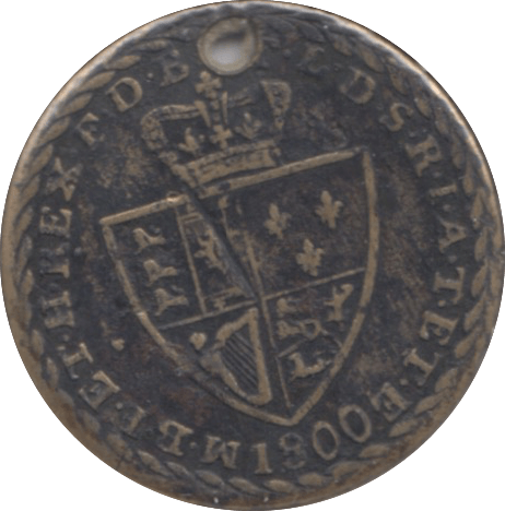 1800 GEORGE III FARTHING TOKEN ( HOLED ) Token Cambridgeshire Coins ...