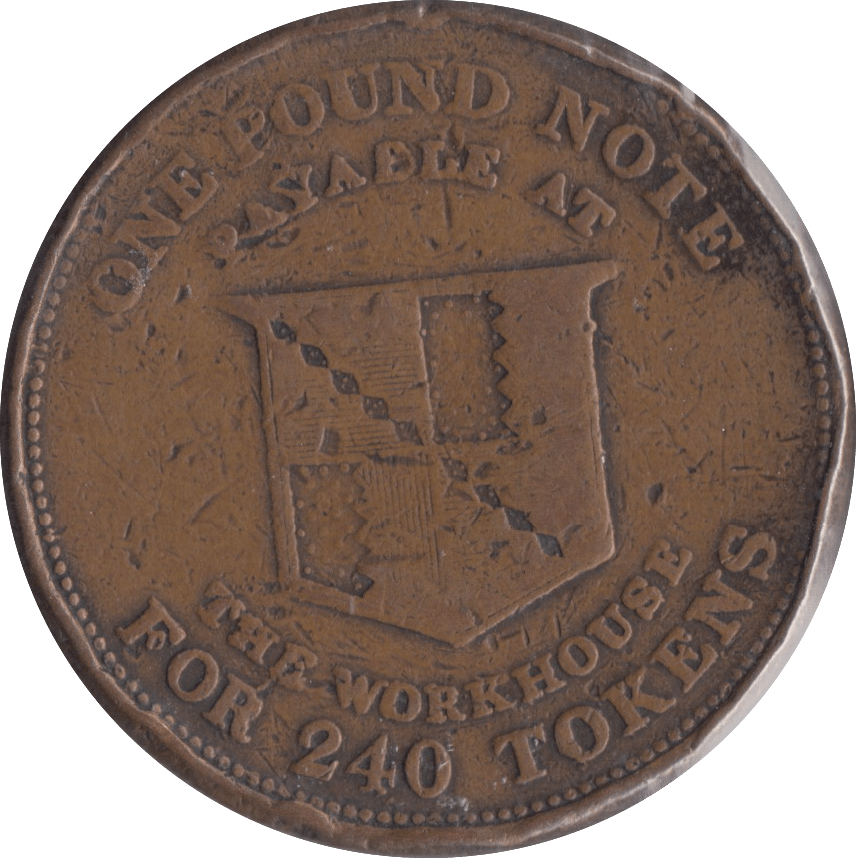 1812 BIRMINGHAM WORKHOUSE PENNY TOKEN PENNY TOKEN Cambridgeshire Coins ...