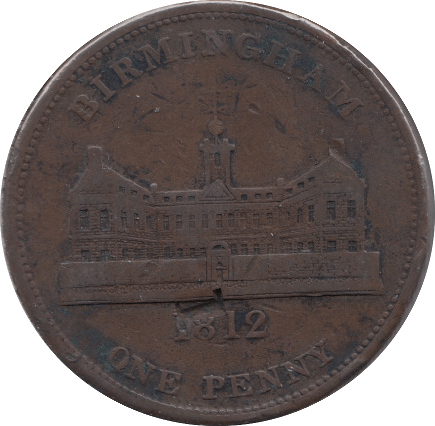 1812 BIRMINGHAM WORKHOUSE PENNY TOKEN Token Cambridgeshire Coins ...