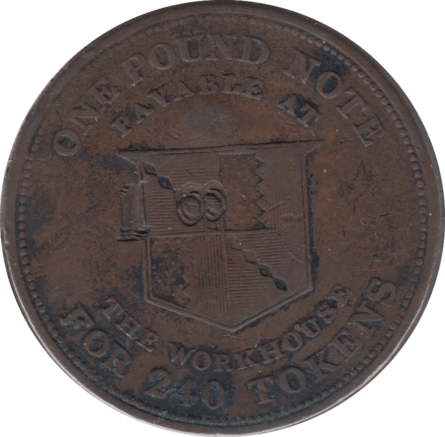 1812 BIRMINGHAM WORKHOUSE PENNY TOKEN Token Cambridgeshire Coins ...