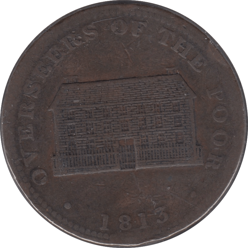 1813 PENNY TOKEN WORKHOUSE FOR POOR SHEFFIELD Token Cambridgeshire ...