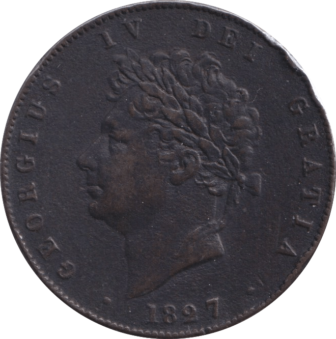 1827 HALFPENNY ( GF ) Halfpenny Cambridgeshire Coins – Cambridgeshire Coins