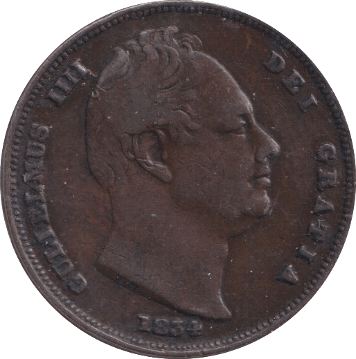 1834 FARTHING ( GF ) 3 Farthing Cambridgeshire Coins – Cambridgeshire Coins