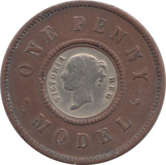 1838 VICTORIAN ONE PENNY MODEL TOY MONEY TOY MONEY Cambridgeshire Coins ...