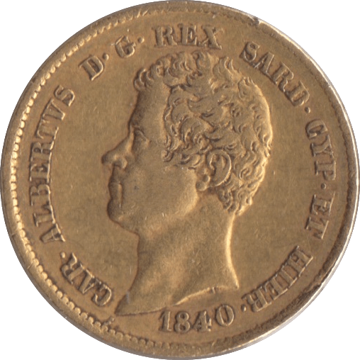 1840 GOLD 20 LIRA ITALY Gold World Coins Cambridgeshire Coins ...