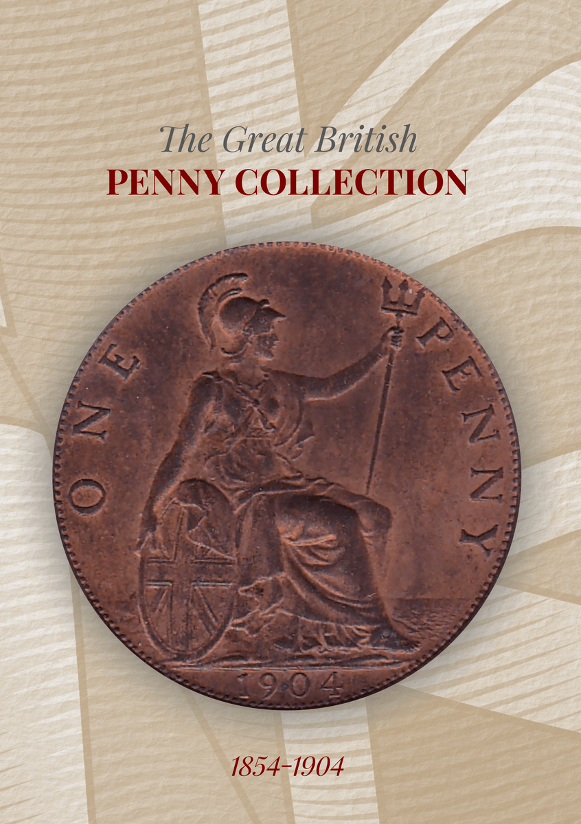 1854 - 1904 GREAT BRITISH PENNY COIN COLLECTION ALBUM STOCKING FILLER ...