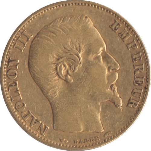 1854 GOLD 20 FRANCS FRANCE ( A ) NAPOLEON III Gold World Coins ...