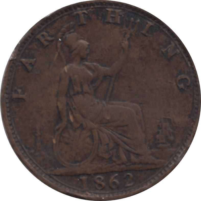 1862 FARTHING 2 ( VF ) 91 - Cambridgeshire Coins – Cambridgeshire Coins