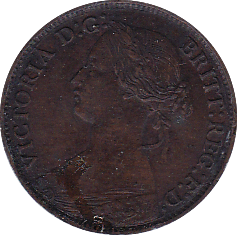 1862 FARTHING ( GVF ) - Cambridgeshire Coins – Cambridgeshire Coins