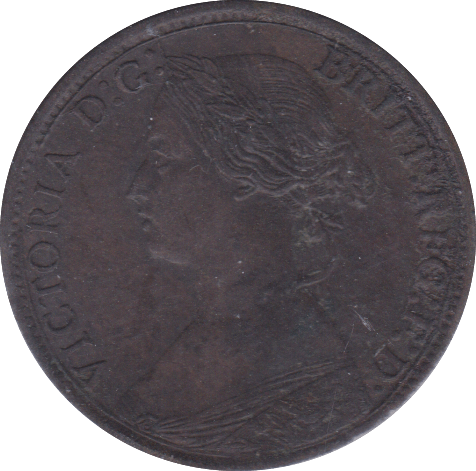 1864 FARTHING ( EF ) - Cambridgeshire Coins – Cambridgeshire Coins