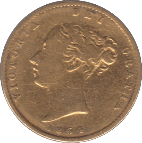 1864 GOLD HALF SOVEREIGN ( GF ) Half Sovereign Cambridgeshire Coins ...