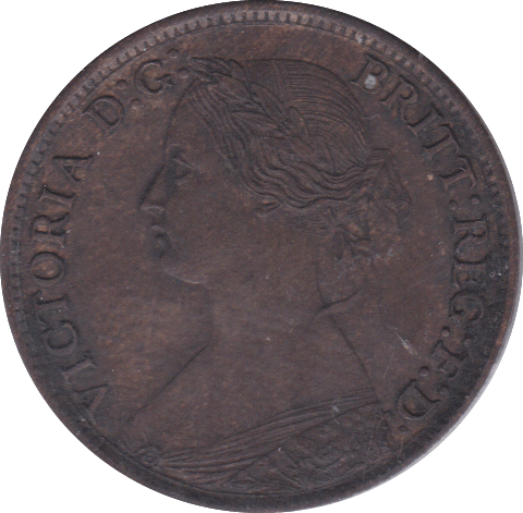 1865 FARTHING ( EF ) C - Cambridgeshire Coins – Cambridgeshire Coins