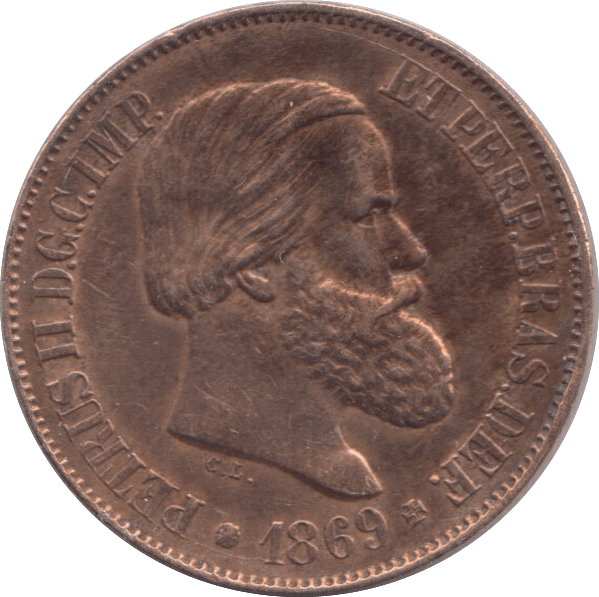 1869 BRAZIL 20 REIS WORLD COINS Cambridgeshire Coins – Cambridgeshire Coins