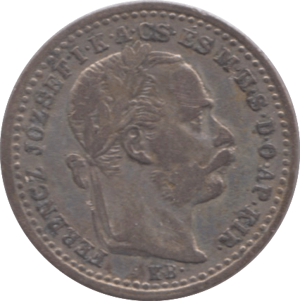 1870 AUSTRIA-HUNGARY SILVER 10 KRAJCZAR SILVER WORLD COINS ...