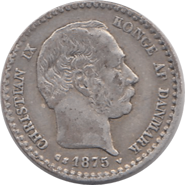 1875 .400 SILVER 10 ORE DENMARK REF H17 - Cambridgeshire Coins ...