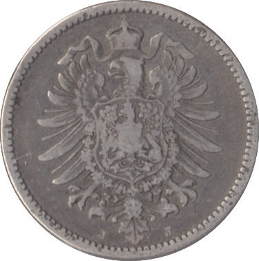 1875 GERMANY SILVER 1 MARK SILVER WORLD COINS Cambridgeshire Coins ...