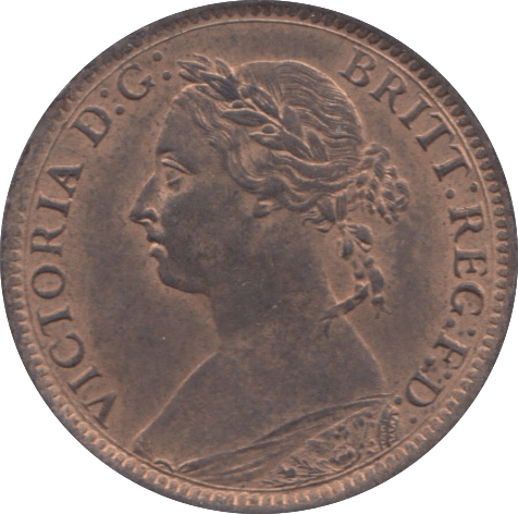 1884 FARTHING ( BU ) 4 - Cambridgeshire Coins – Cambridgeshire Coins