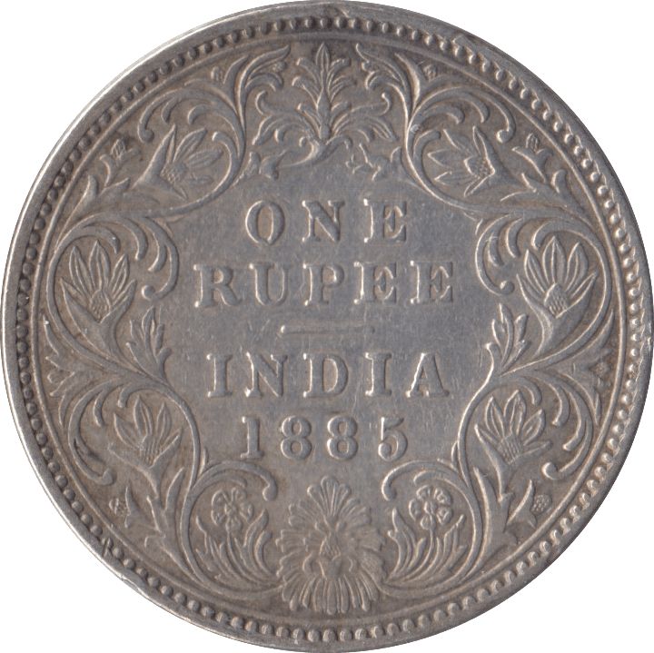 1885 SILVER INDIA ONE RUPEE WORLD COINS Cambridgeshire Coins ...