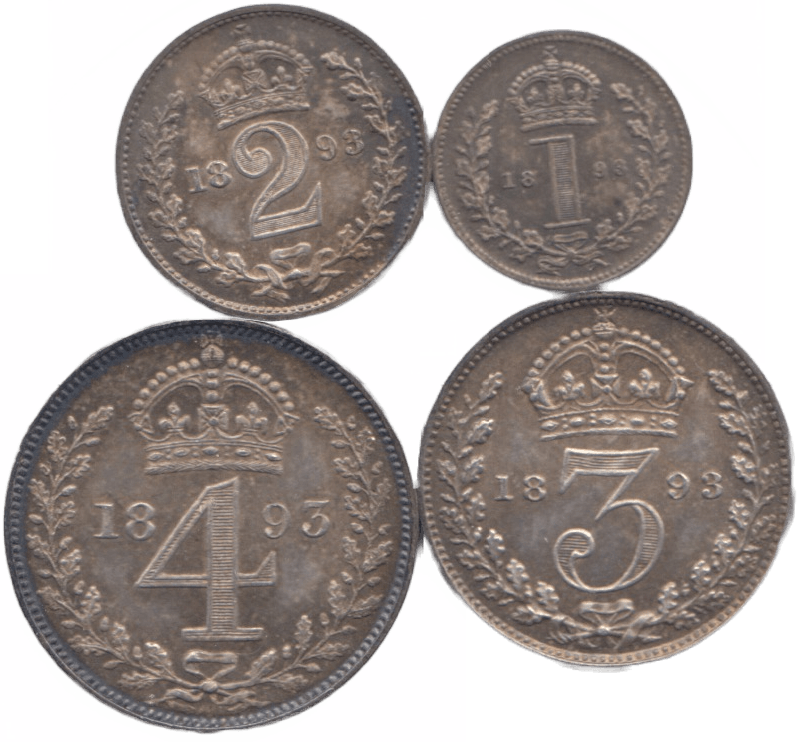 1893 MAUNDY SET Maundy Set Cambridgeshire Coins – Cambridgeshire Coins