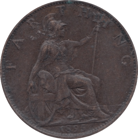 1895 FARTHING ( GVF ) 23 - Cambridgeshire Coins – Cambridgeshire Coins