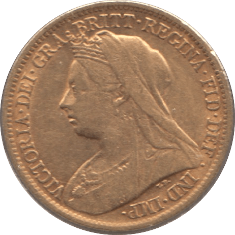 1899 GOLD HALF SOVEREIGN ( GVF ) Half Sovereign Cambridgeshire Coins ...