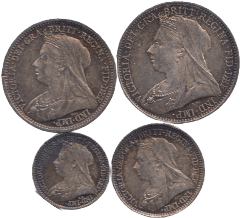 1899 MAUNDY SET VICTORIA Maundy Set Cambridgeshire Coins ...