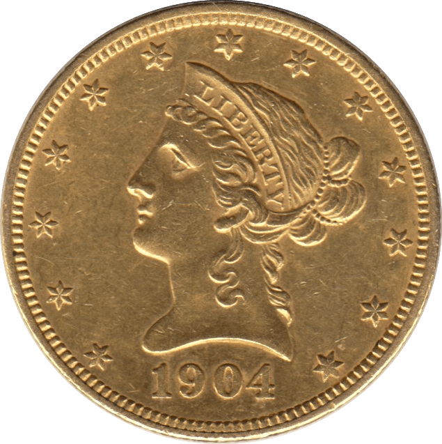 1904 GOLD $10 DOLLAR USA Gold World Coins Cambridgeshire Coins ...