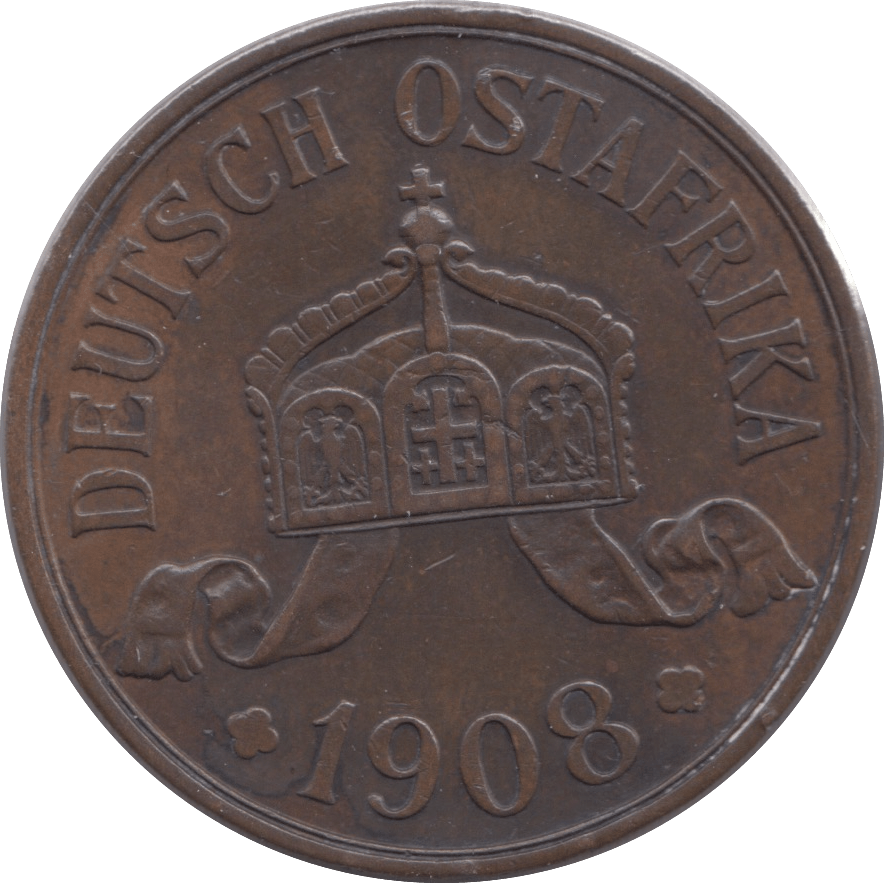 1908 1 HELLER GERMAN EAST AFRICA WORLD COINS Cambridgeshire Coins ...
