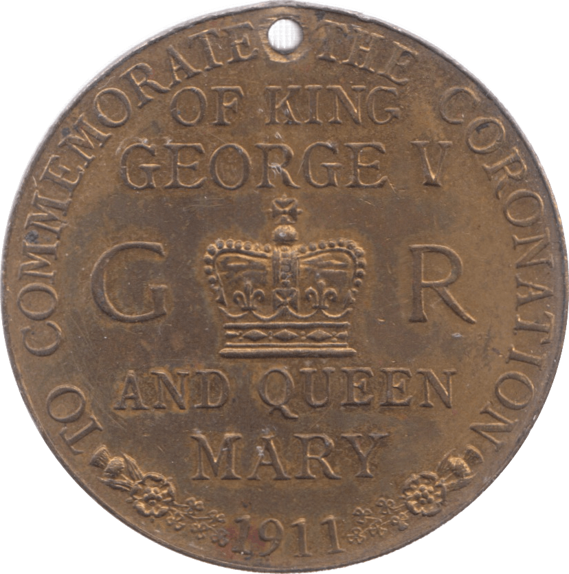1911 GEORGE V AND QUEEN MARY CORONATION MEDALLION - Cambridgeshire ...