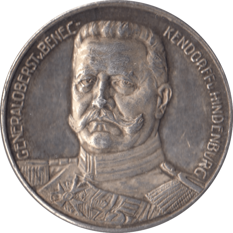 1914 SILVER HINDENBURG MEDAL MEDALS & MEDALLIONS Cambridgeshire Coins ...