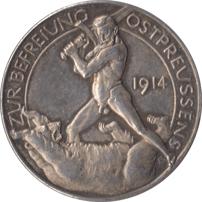 1914 SILVER HINDENBURG MEDAL MEDALS & MEDALLIONS Cambridgeshire Coins ...