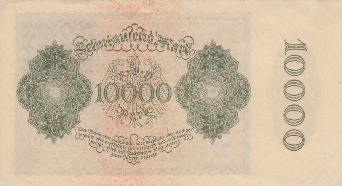 1922 10000 MARK GERMAN INFLATION BANKNOTE GERMANY REF 757 ...
