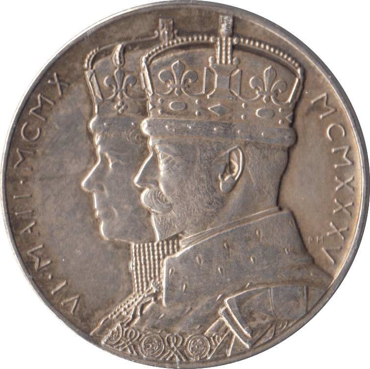 1935 KING GEORGE V & QUEEN MARY SILVER CORONATION MEDALLION MEDALS ...
