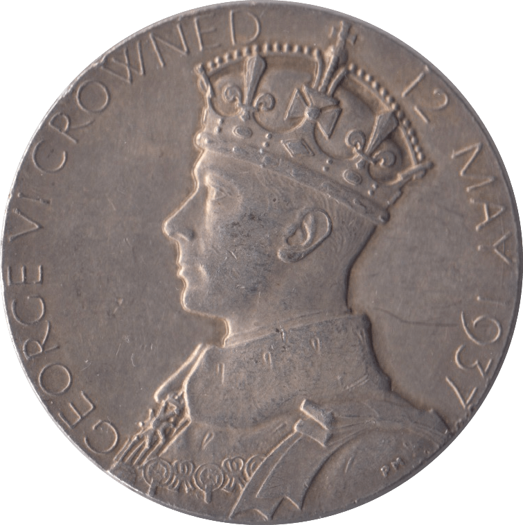 1937 SILVER CORONATION KING GEORGE VI QUEEN ELIZABETH MEDALLION MEDALS ...