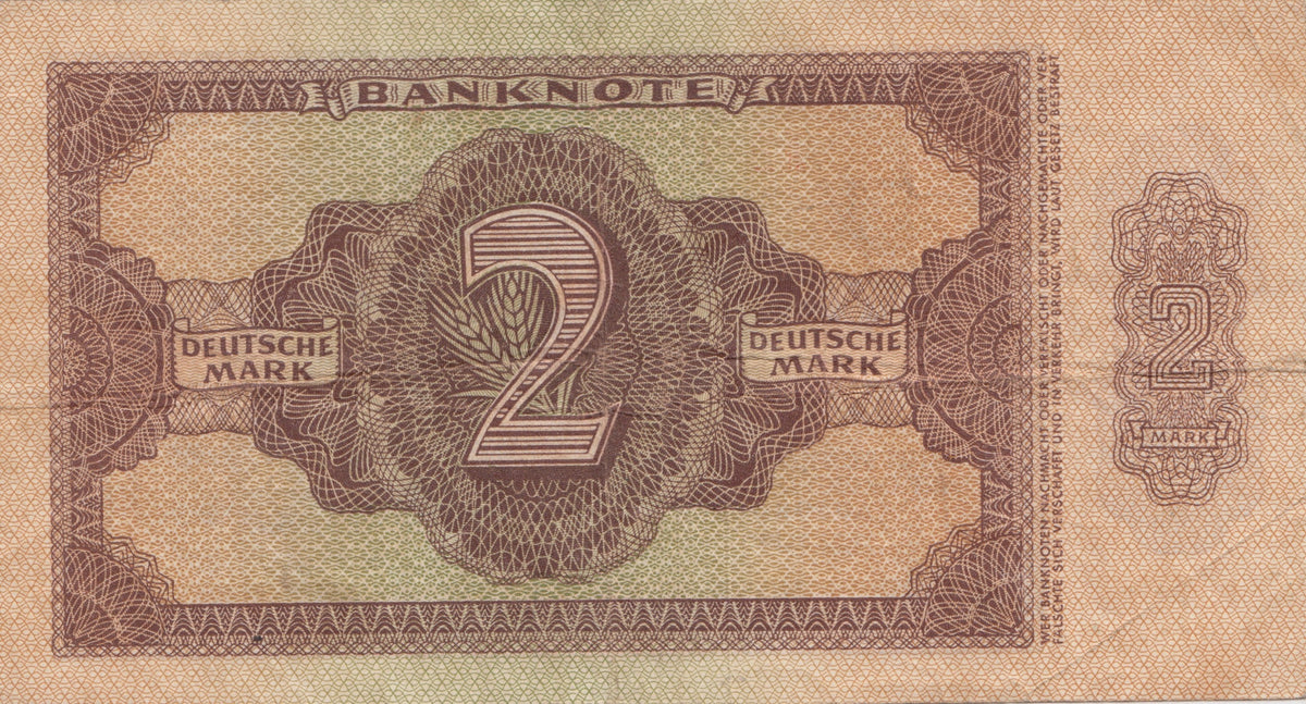 1948 ZWEI deutsche mark banknote AB 7575961 REF 188 - Cambridgeshire ...