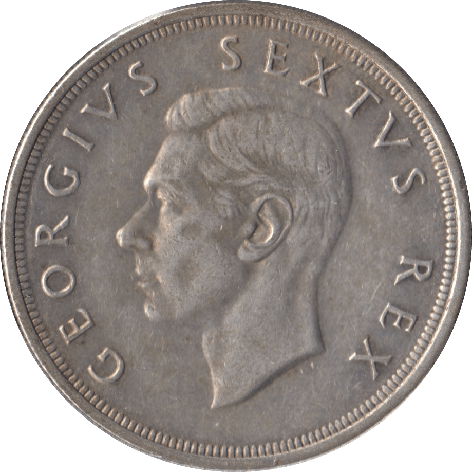 1952 SOUTH AFRICA SILVER FIVE SHILLINGS SILVER WORLD COINS ...